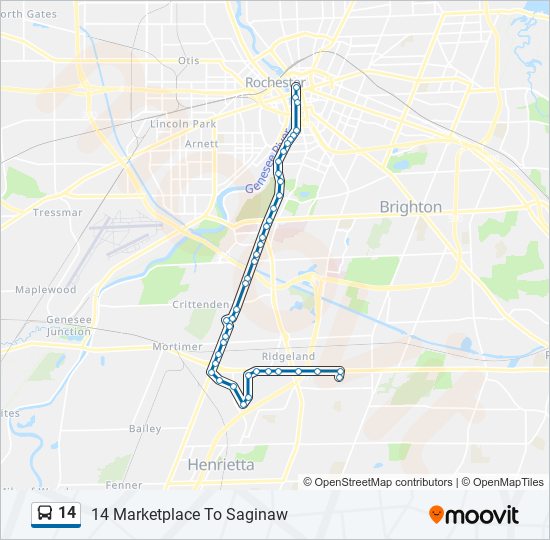 Ruta 14: horarios, paradas y mapas - 14 Marketplace To Saginaw ...