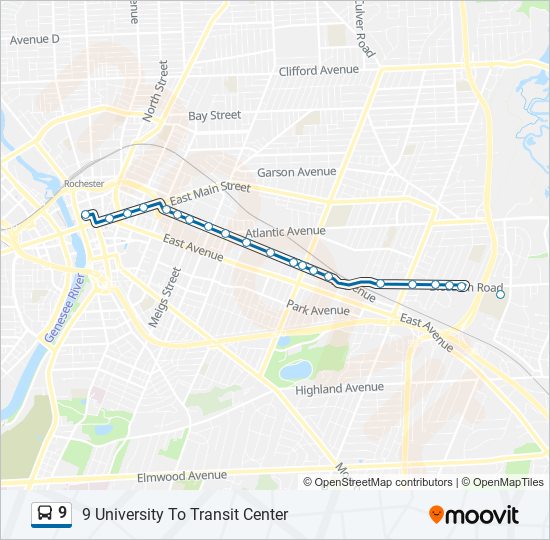 Ruta 9: horarios, paradas y mapas - 9 University To Transit Center ...