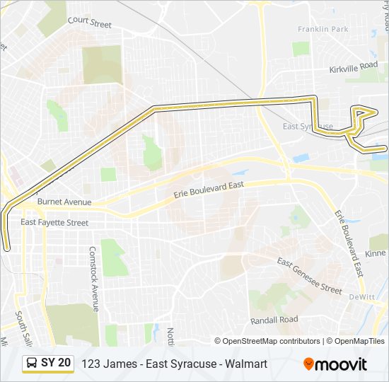 sy 20 Route: Schedules, Stops & Maps - 123 James - East Syracuse ...