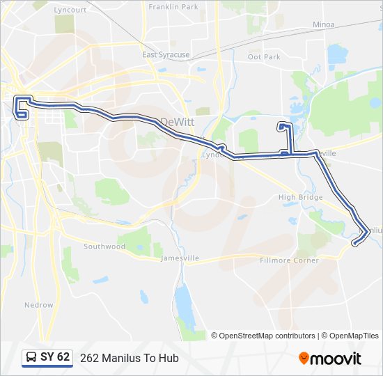 Ruta SY 62: horarios, paradas y mapas - 262 Manilus To Hub (Actualizado)