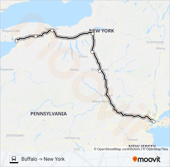 new york trailways 805 Route: Schedules, Stops & Maps - New York (P.A.B ...