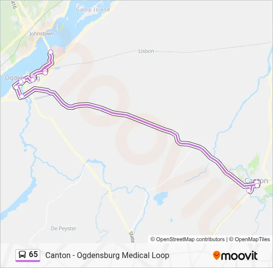 65 Route: Schedules, Stops & Maps - Canton - Ogdensburg Medical Loop ...