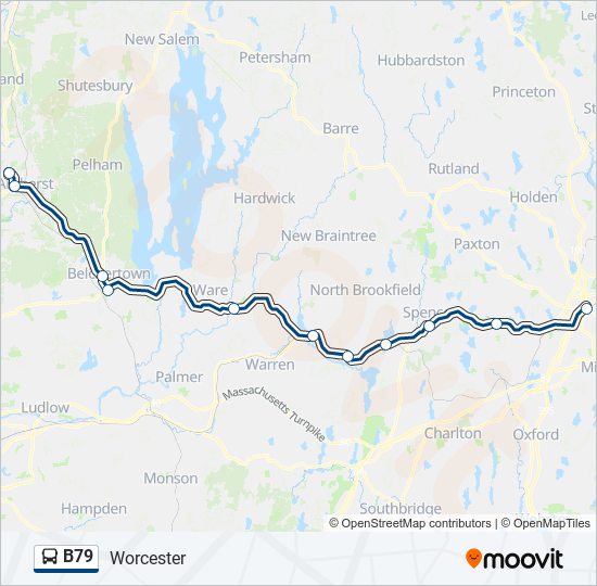 Ruta b79: horarios, paradas y mapas - Worcester (Actualizado)