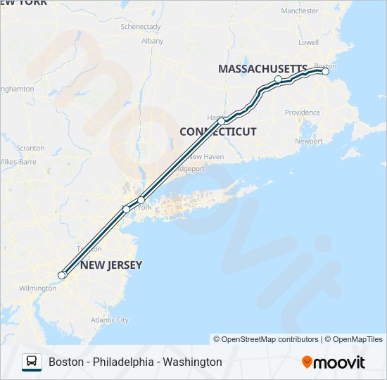 Ruta greyhound us0235: horarios, paradas y mapas - Boston (South ...