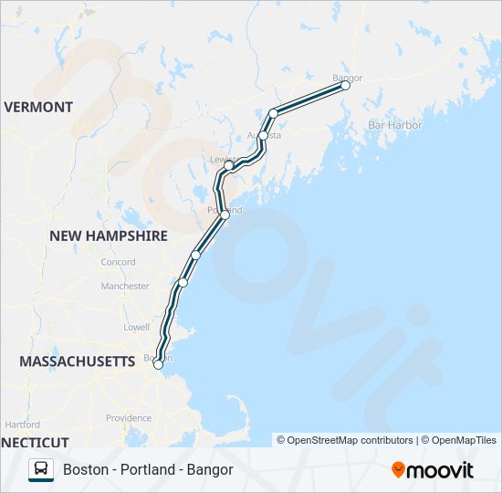 Ruta greyhound us0265s: horarios, paradas y mapas - Bangor Park & Ride ...