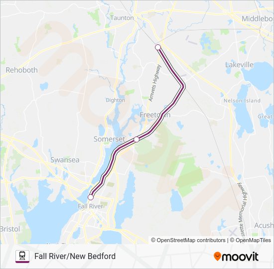 Ruta FALL RIVERNEW BEDFORD: horarios, paradas y mapas - #1984 | East ...