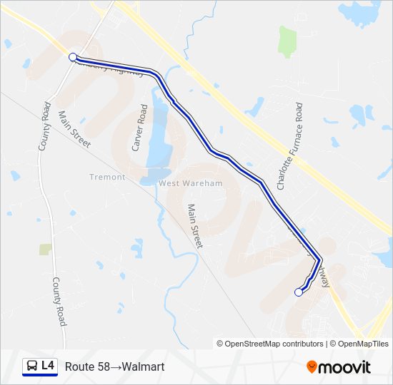 Ruta L4: horarios, paradas y mapas - Route 58‎→Walmart (Actualizado)