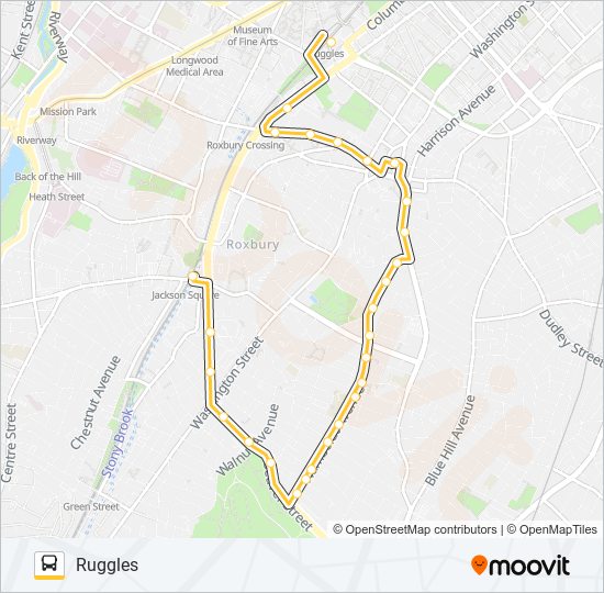 44 Route: Schedules, Stops & Maps - Ruggles (Updated)