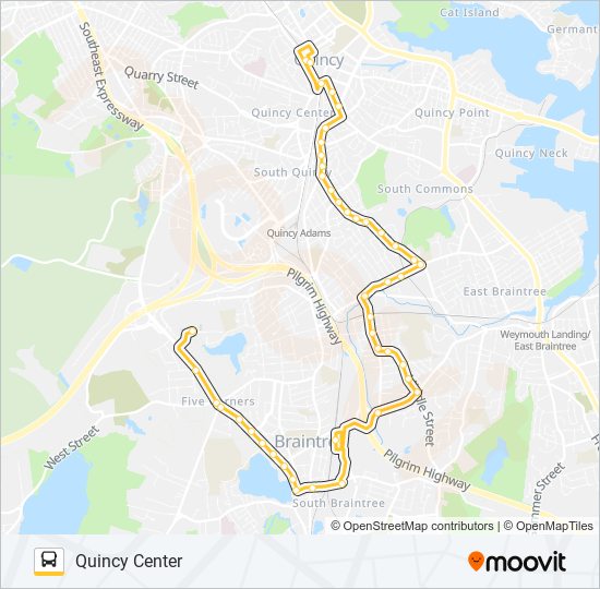 236 Route: Schedules, Stops & Maps - Quincy Center (Updated)