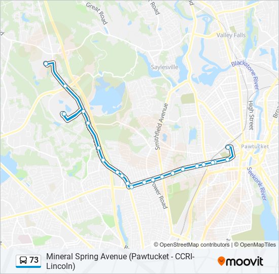 73 Route: Schedules, Stops & Maps - Pawtucket Transit Center (Updated)