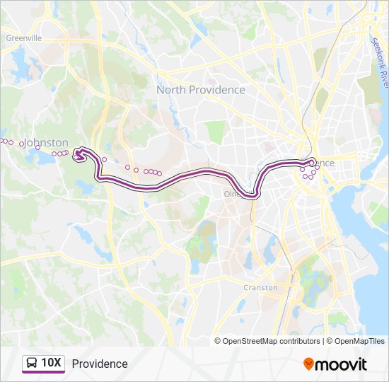 Ruta 10x: horarios, paradas y mapas - Providence (Actualizado)