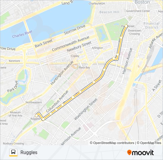 43 Route: Schedules, Stops & Maps - Ruggles (Updated)