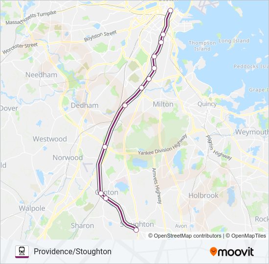 Ruta providencestoughton: horarios, paradas y mapas - #893 | Stoughton ...