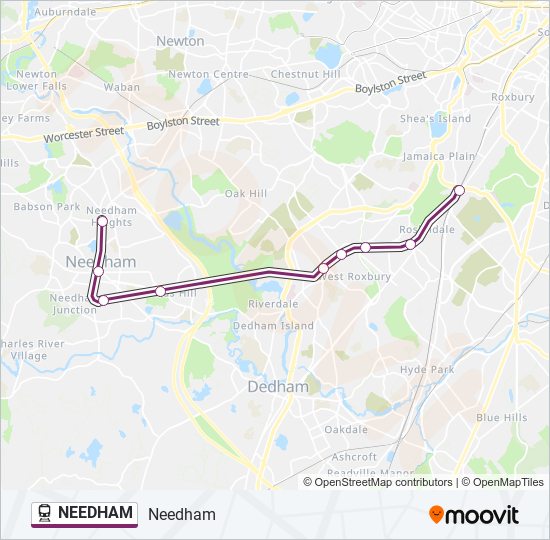 Ruta needham: horarios, paradas y mapas - #633 | Needham Heights ...
