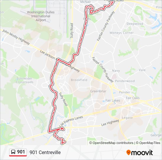 901 Route: Schedules, Stops & Maps - 901 Centreville (Updated)