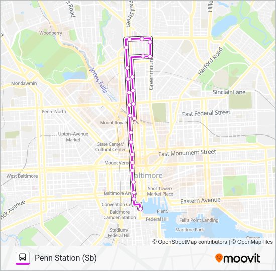 PURPLE Route: Schedules, Stops & Maps - Penn Station (Sb) (Updated)
