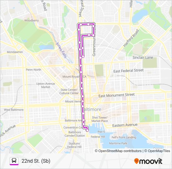 PURPLE Route: Schedules, Stops & Maps - 22nd St. (Sb) (Updated)