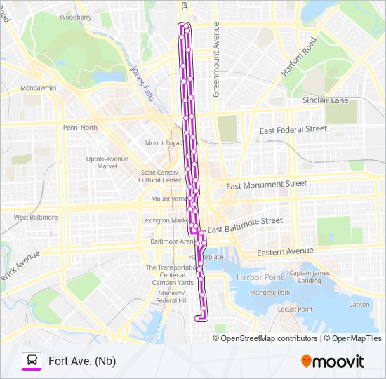 Ruta purple route: horarios, paradas y mapas - Fort Ave. (Nb) (Actualizado)