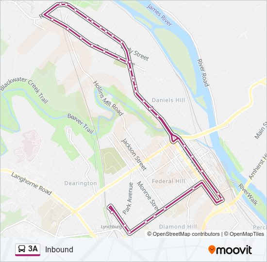 3a Route: Schedules, Stops & Maps - Inbound (Updated)