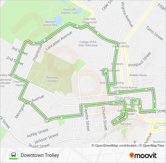 Ruta DOWNTOWN TROLLEY: horarios, paradas y mapas - Downtown Trolley ...