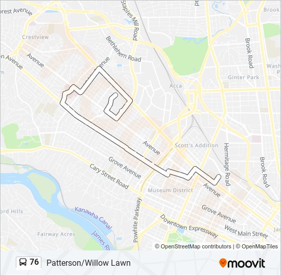 Ruta 76: horarios, paradas y mapas - Patterson/Willow Lawn (Actualizado)