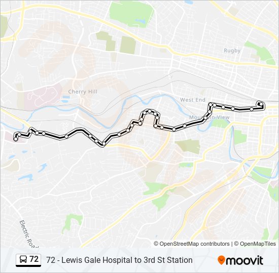 72 Route: Schedules, Stops & Maps - 72 - Lewis Gale Hospital To Third ...