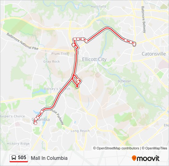 Ruta 505: horarios, paradas y mapas - Mall In Columbia (Actualizado)