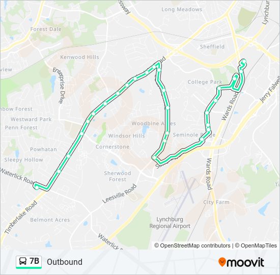 7b Route: Schedules, Stops & Maps - Outbound (Updated)