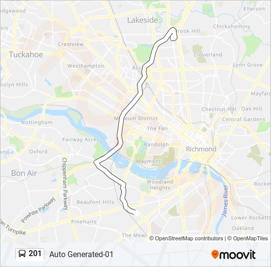 Ruta 201: horarios, paradas y mapas - Auto Generated-01 (Actualizado)