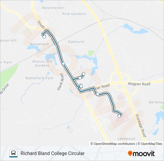 RICHARD BLAND COLLEGE CIRCULAR Route: Schedules, Stops & Maps - (Updated)