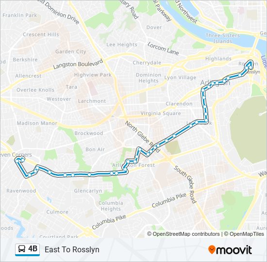 4b Route: Schedules, Stops & Maps - East To Rosslyn (Updated)