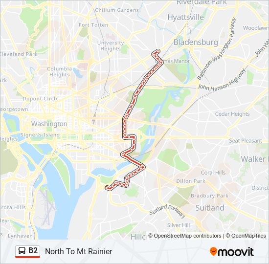 b2 Route: Schedules, Stops & Maps - North To Mt Rainier (Updated)