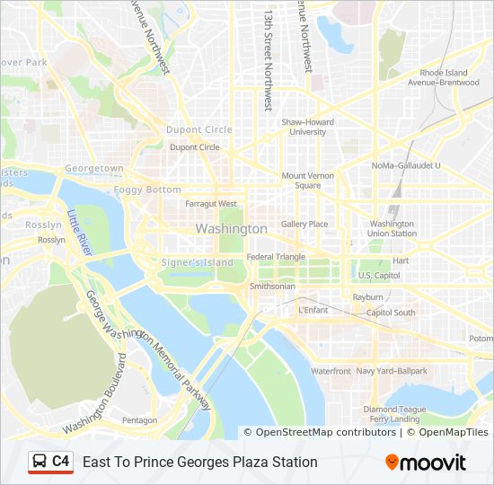 c4 Route: Schedules, Stops & Maps - East To Prince Georges Plaza ...