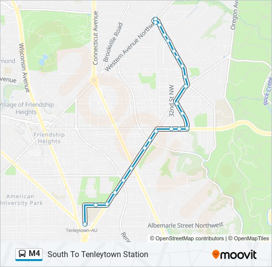 Ruta m4: horarios, paradas y mapas - South To Tenleytown Station ...