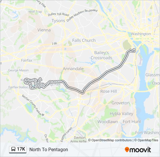 17k Route: Schedules, Stops & Maps - North To Pentagon (Updated)