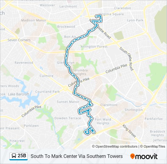 25b Route: Schedules, Stops & Maps - South To Mark Center Via Southern ...