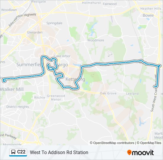 c22 Route: Schedules, Stops & Maps - West To Addison Rd Station (Updated)
