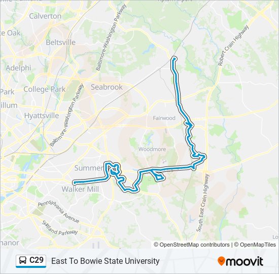 c29 Route: Schedules, Stops & Maps - East To Bowie State Univ (Updated)