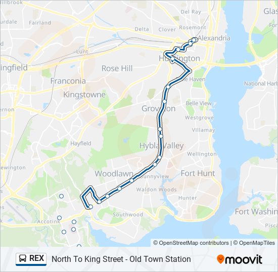 rex Route: Schedules, Stops & Maps - North To King Street - Old Town ...