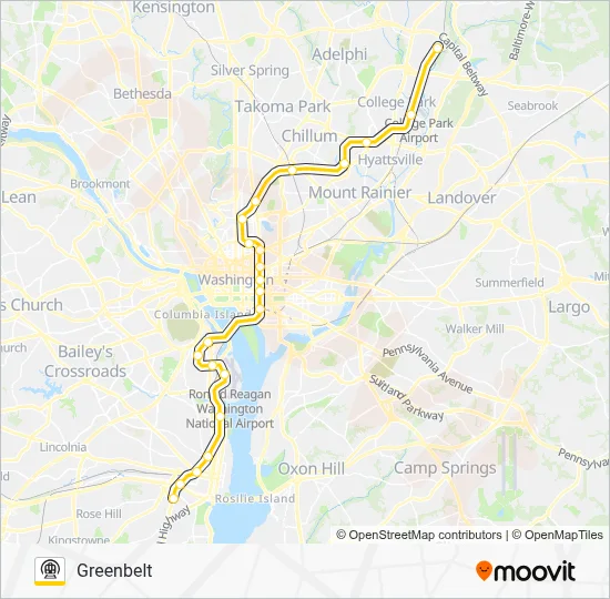YELLOW Route: Schedules, Stops & Maps - Greenbelt (Updated)