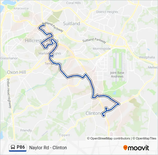 P86 Route: Schedules, Stops & Maps - Clinton Fringe Parking Lot at Bus ...