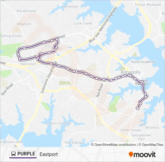 PURPLE Route: Schedules, Stops & Maps - Eastport (Updated)