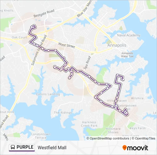 PURPLE Route: Schedules, Stops & Maps - Westfield Mall (Updated)