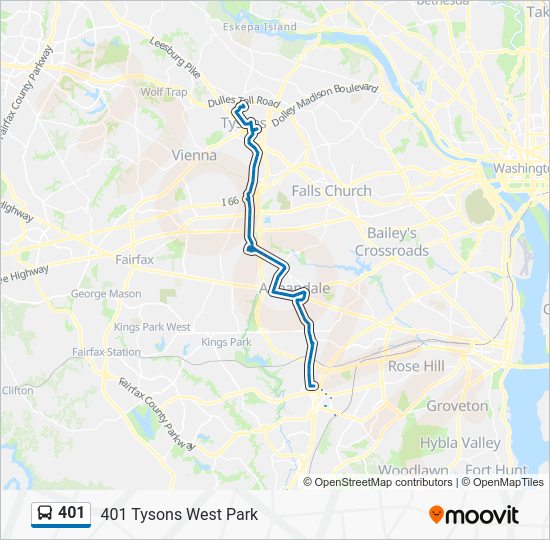 401 Route: Schedules, Stops & Maps - 401 Tysons West Park (Updated)