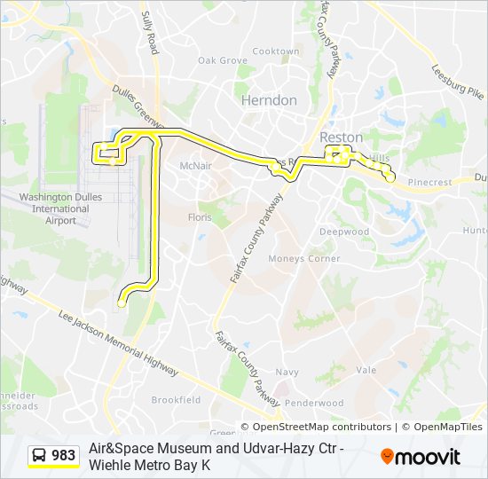 983 Route: Schedules, Stops & Maps - 983 Air+Space Musm - Dulles ...
