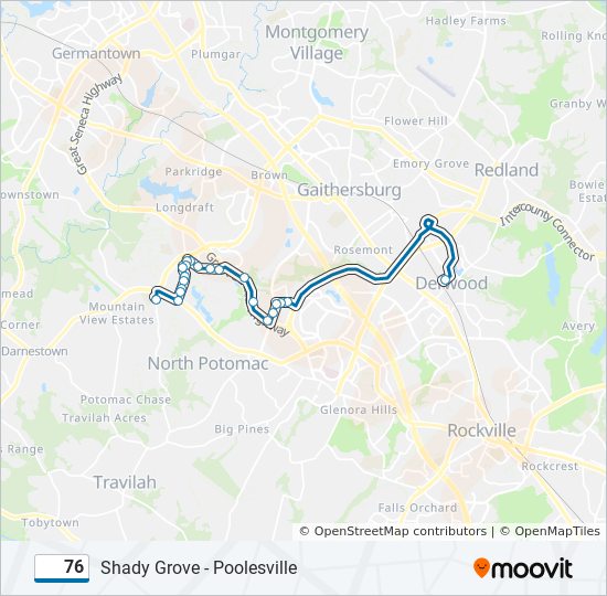 76 Route: Schedules, Stops & Maps - Kentlands Q. Orch H. S. (Updated)