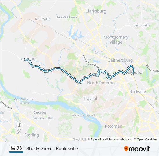 76 Route: Schedules, Stops & Maps - Poolesville (Updated)