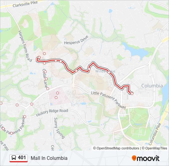 401 Route: Schedules, Stops & Maps - Mall In Columbia (Updated)