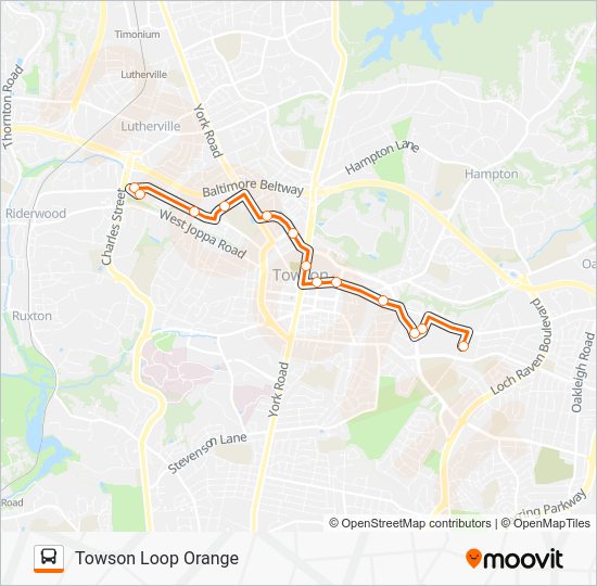 Ruta towson orange: horarios, paradas y mapas - Orange Loop Westbound ...