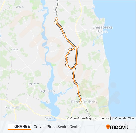 orange Route: Schedules, Stops & Maps - Calvert Pines Senior Center ...